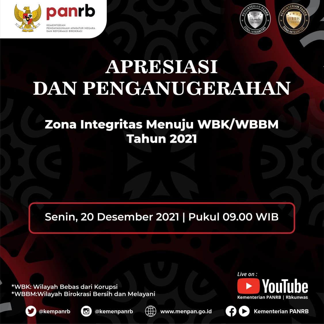 Menpanrb Segera Umumkan Satker Berpredikat WBK/WBBM Tahun 2021 | Sumsel ...